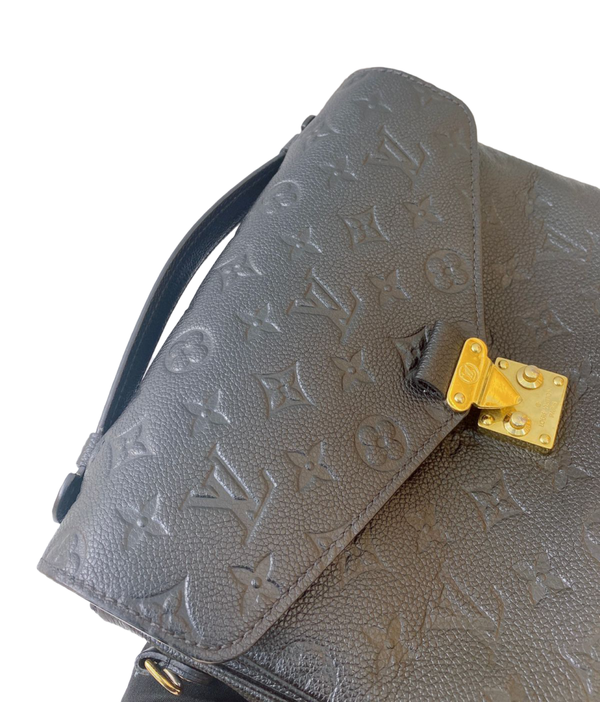 BLACK MONOGRAM EMPREINTE POCHETTE METIS BAG - styleforless